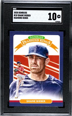 2020 Donruss #18 Shane Bieber Diamond Kings SGC 10 GEM MINT | eBay
