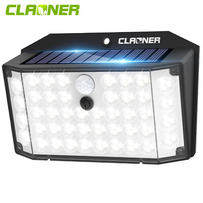 132 LED Solar Power PIR Motion Sensor Wall Light Outdoor Garden ...