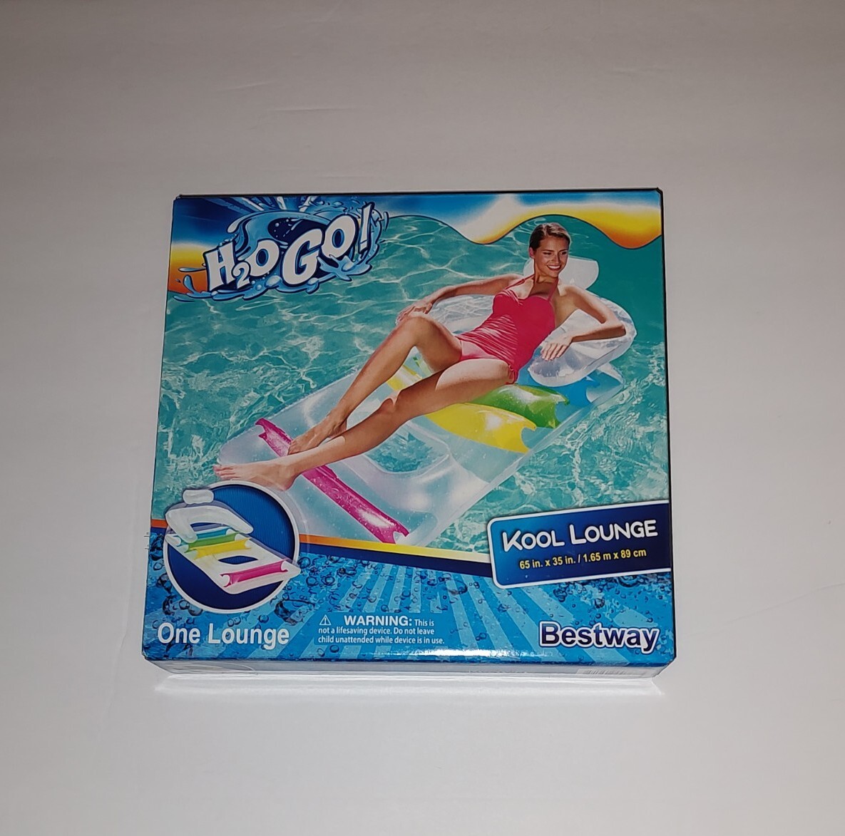 New Inflatable Lounge Chair Mat Pool Water Float H2O GO Bestway Air ...