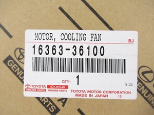 Genuine OEM Toyota 16363-36100 Radiator Cooling Fan Motor 2013-2018 ...