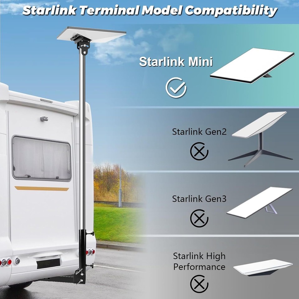 Starlink Mini Pole Mount, Starlink Mini Trailer Hitch Mount Kit | eBay