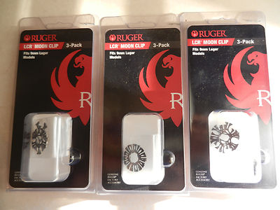 Ruger Moon Clips; Made for LCR 9mm Revolver; 3 Packs of 3 Clips; 90460 ...