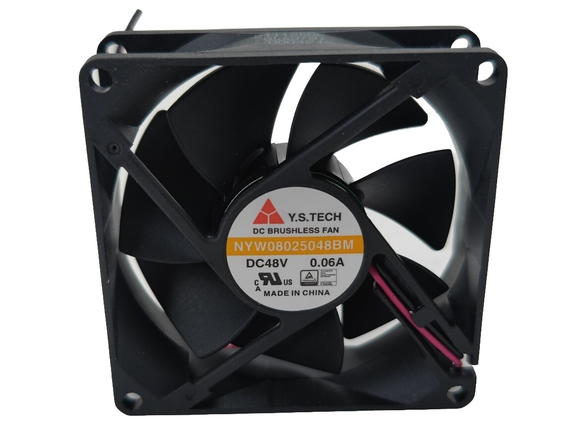 *Lot of 2* YS Tech NYW08025048BM-5 Fan 48V 3 Wire Tach 2900rpm ball ...