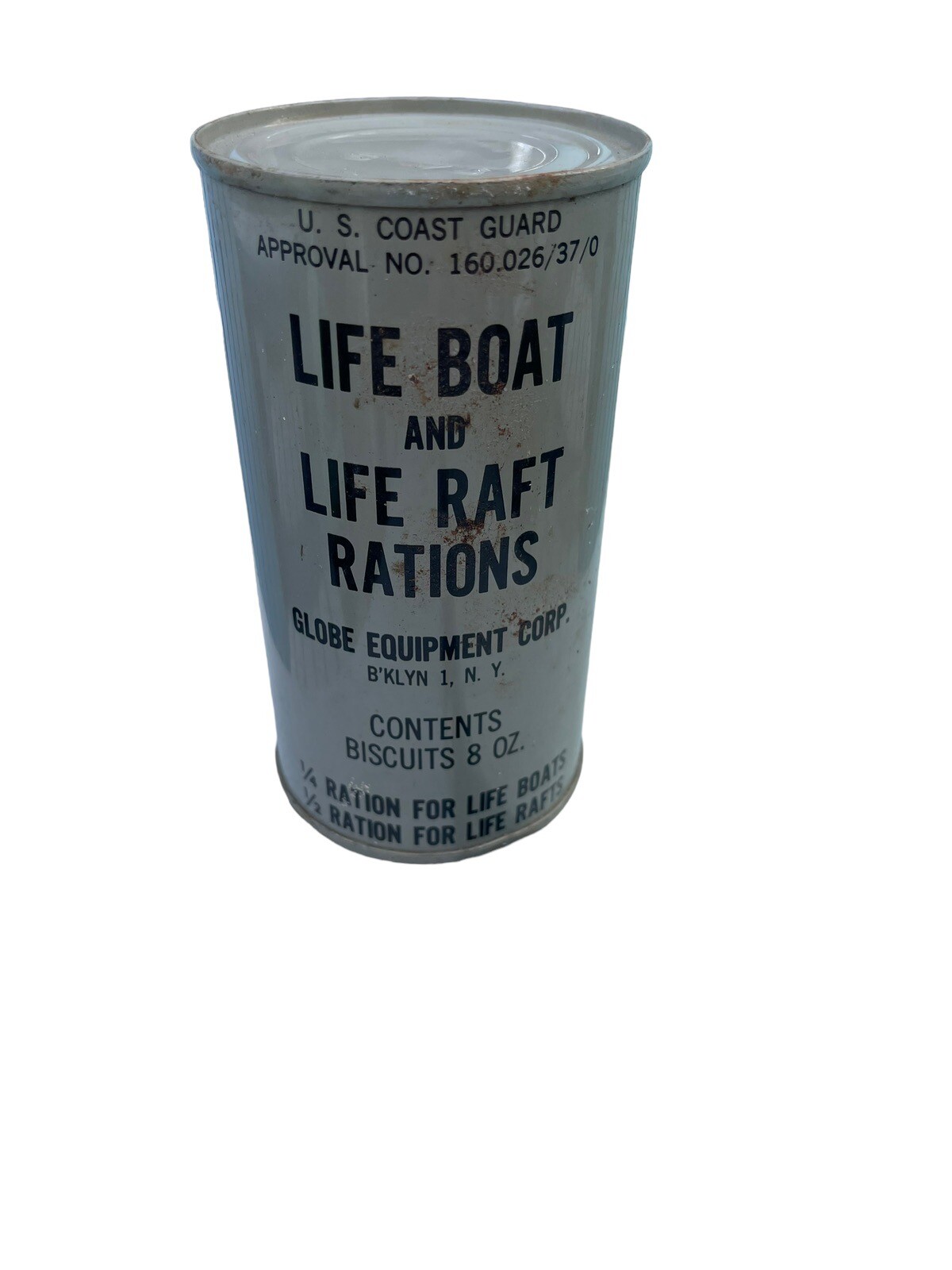 Vintage Life Raft Ration Can Global Equipment Corp Biscuits Coast Guard ...