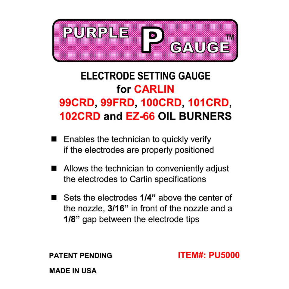 Electrode Gauge for CARLIN oil burners 99FRD 99CRD 100CRD 101CRD 102CRD ...