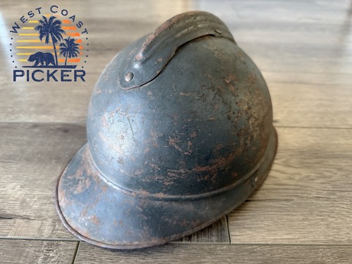 WW1 Original French Infantry M15 Adrian Helmet | eBay