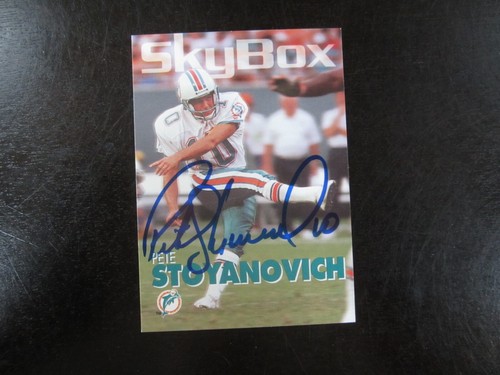 1993 Skybox # 183 Pete Stoyanovich Autograph Signed Auto Card (M2 Miami ...