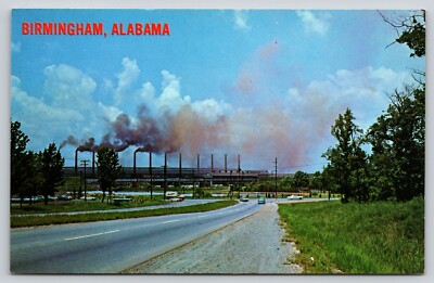 Postcard American TCI Fairfield Steel Plant Birmingham Alabama Weibel ...