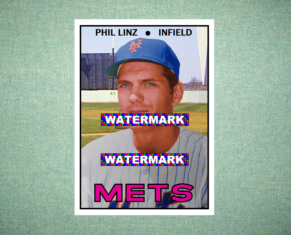 Phil Linz New York Mets 1967 Style Custom Baseball Art Card | eBay