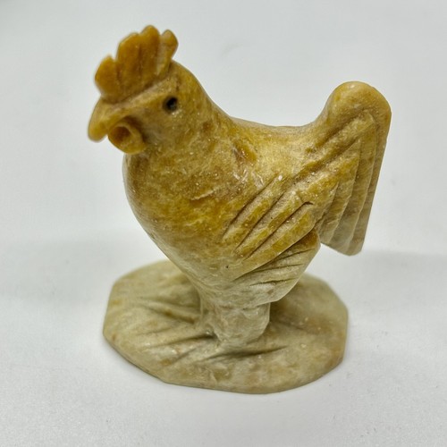 Stone Carving Chicken Rooster Cock Natural Stone Carving Small | eBay