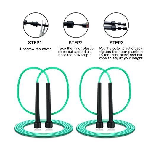 10 Pack PVC Jump Rope for Cardio Fitness - Versatile Set of 10 Mixed ...