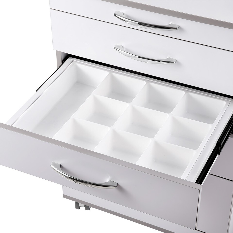 Dental Medical Rolling Tool Cart Drawers Built in Socket Trolley ...