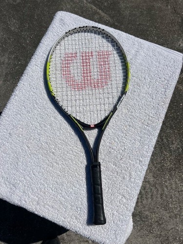 Wilson US Open 25 Black/Yellow/Silver Youth Tennis 25" Racquet 3 7/8 ...