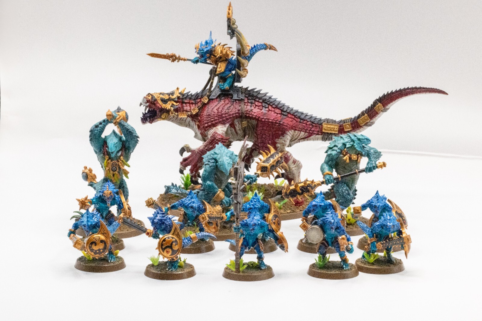 Painted Spearhead: Seraphon - Saurus Oldblood, Kroxigor & Warriors ...