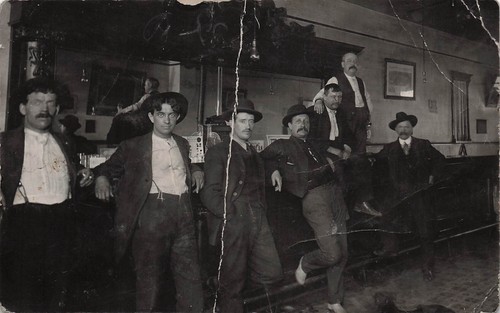 RPPC Wild West Gangsters Saloon Bar Mafia Gang Western Men Photo ...