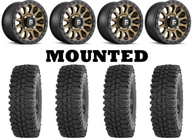 Kit 4 Frontline BDC Tires 32x10-14 on Fuel Vector Bronze D600 Wheels ...