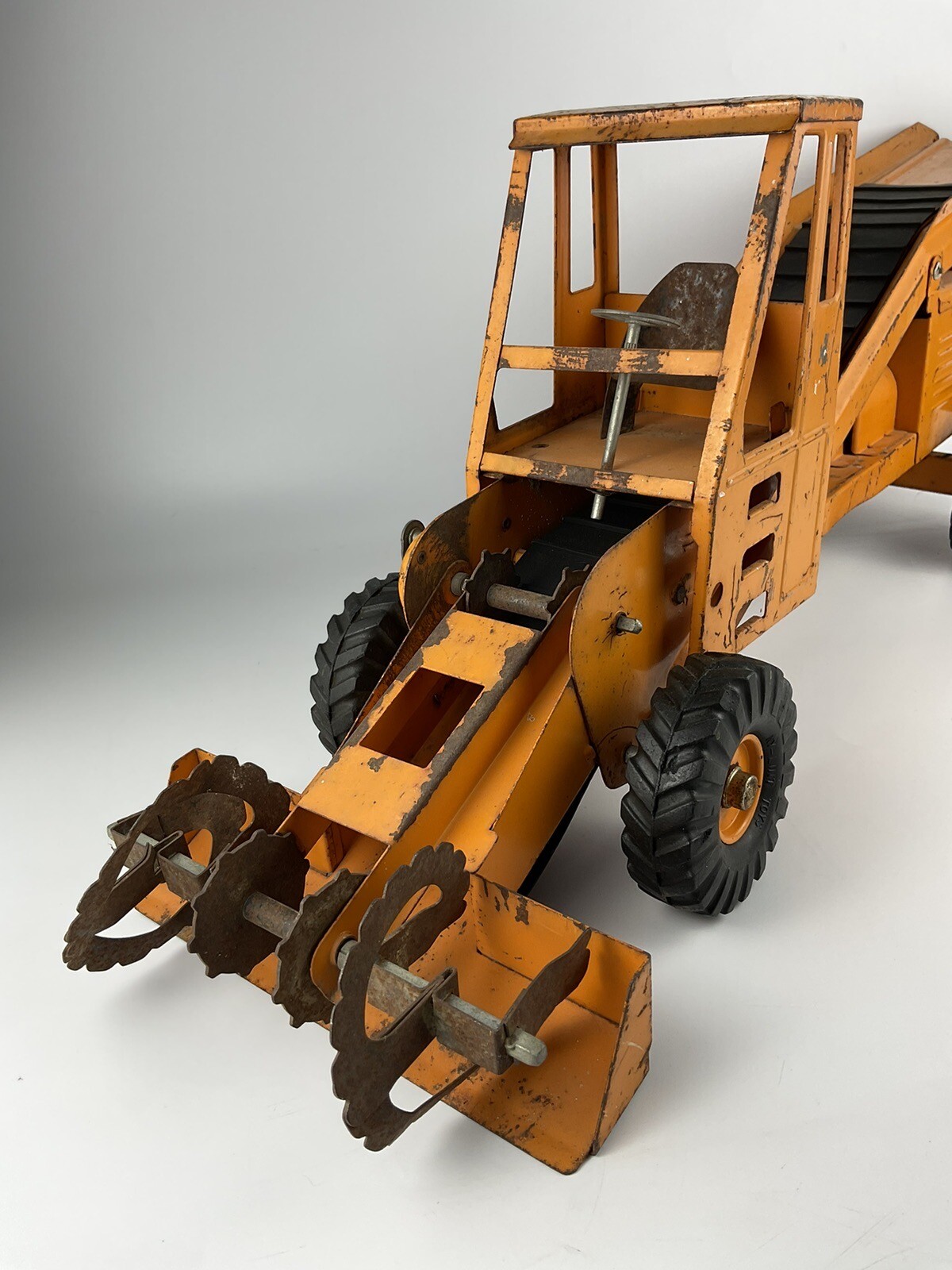 Vintage Nylint 1800 Pressed Steel Adams Travel Loader Construction ...