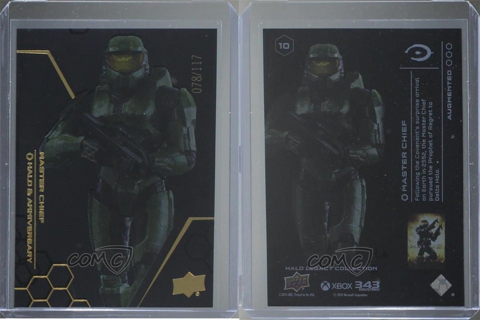 2024 Upper Deck Halo Legacy Collection Gold Augmented /117 Master Chief ...