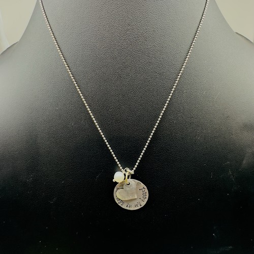 BSI Italy Sterling 925 “Always In My Heart” Pendant Necklace Pearl ...