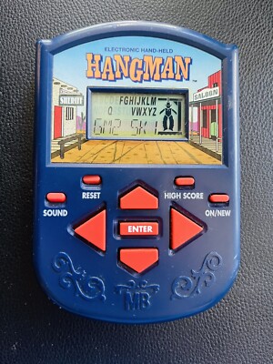 HANGMAN 1995 Electronic Handheld Game Milton Bradley TESTED works with ...