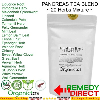 20 Herbs PANCREATIC TEA Herbal PANCREAS Support Tonic Relief Care Aid ...