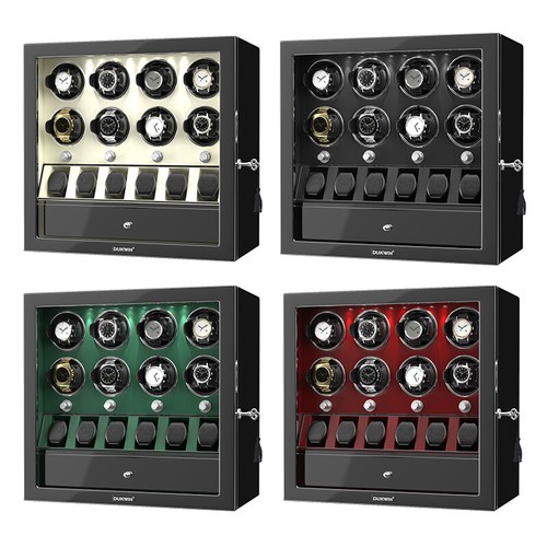 Compact Automatic 8 Watch Winder With 6 Extra Watches Display Storage ...