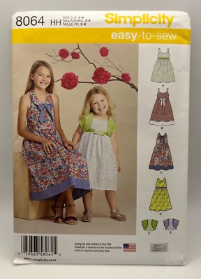 Simplicity 8064 Pattern Child's Dress and Bolero Size 3-6 UNCUT | eBay