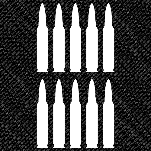 BULLET BULLETS ARMY SPORT WEAPONS DECORATION VINYL DECAL STICKER (B-01 ...
