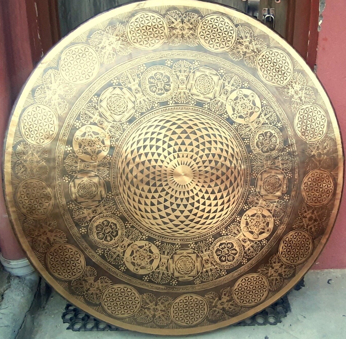 100 CM GONG-HANDMADE GONG-TIBETAN GONG-SOUND THERAPY GONG-LARGE GONG ...