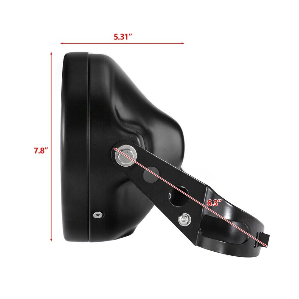 7" 60W Motorcycle Headlamp with DRL Turn Signal + Led Headlights ...