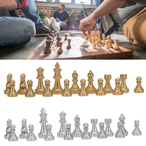 32 Pieces Chessmen Chess Pieces With 1.93in King Figures PS For Adults ...