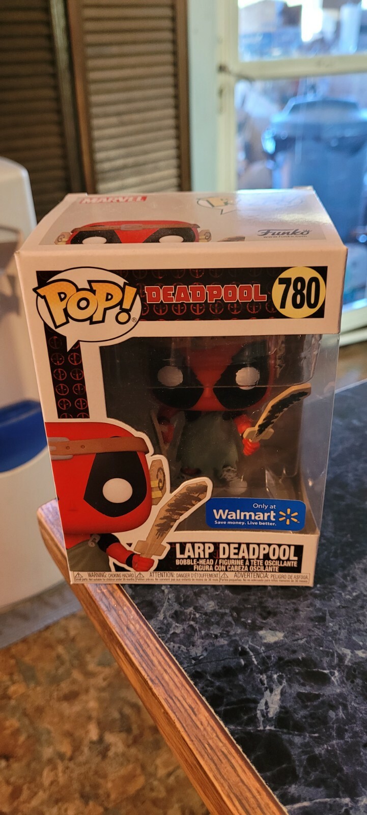 Funko POP Marvel 30th Anniversary Deadpool Vinyl #780 LARP Nerd With ...