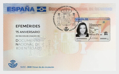 spain 2020 espagne 75th Ann Decree Creating DNI National Identification ...