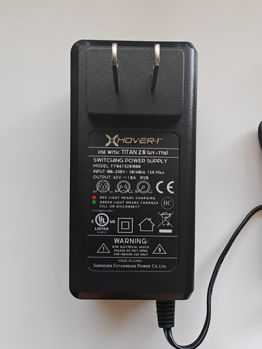 Genuine OEM Hover-1 Charger For Titan hoverboard Scooter 42V 1.0A USA ...