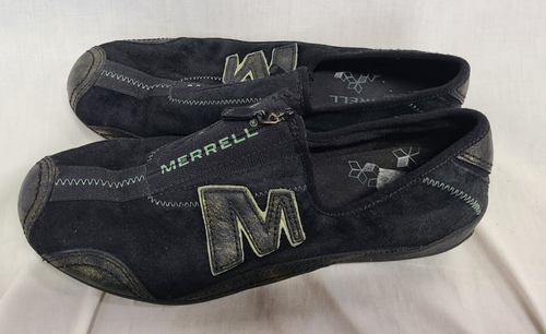 Merrell Women’s Size 6.5 Arabesque Front Zipper Shoes Black Leather and ...
