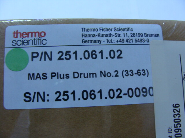Thermo Scientific Ce Elantech Inc MAS PLUS DRUM N.2 P/N 25106102 | eBay