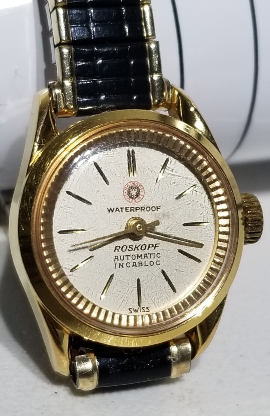 Rare Vintage Roskopf Automatic Incabloc Waterproof Go… - Gem