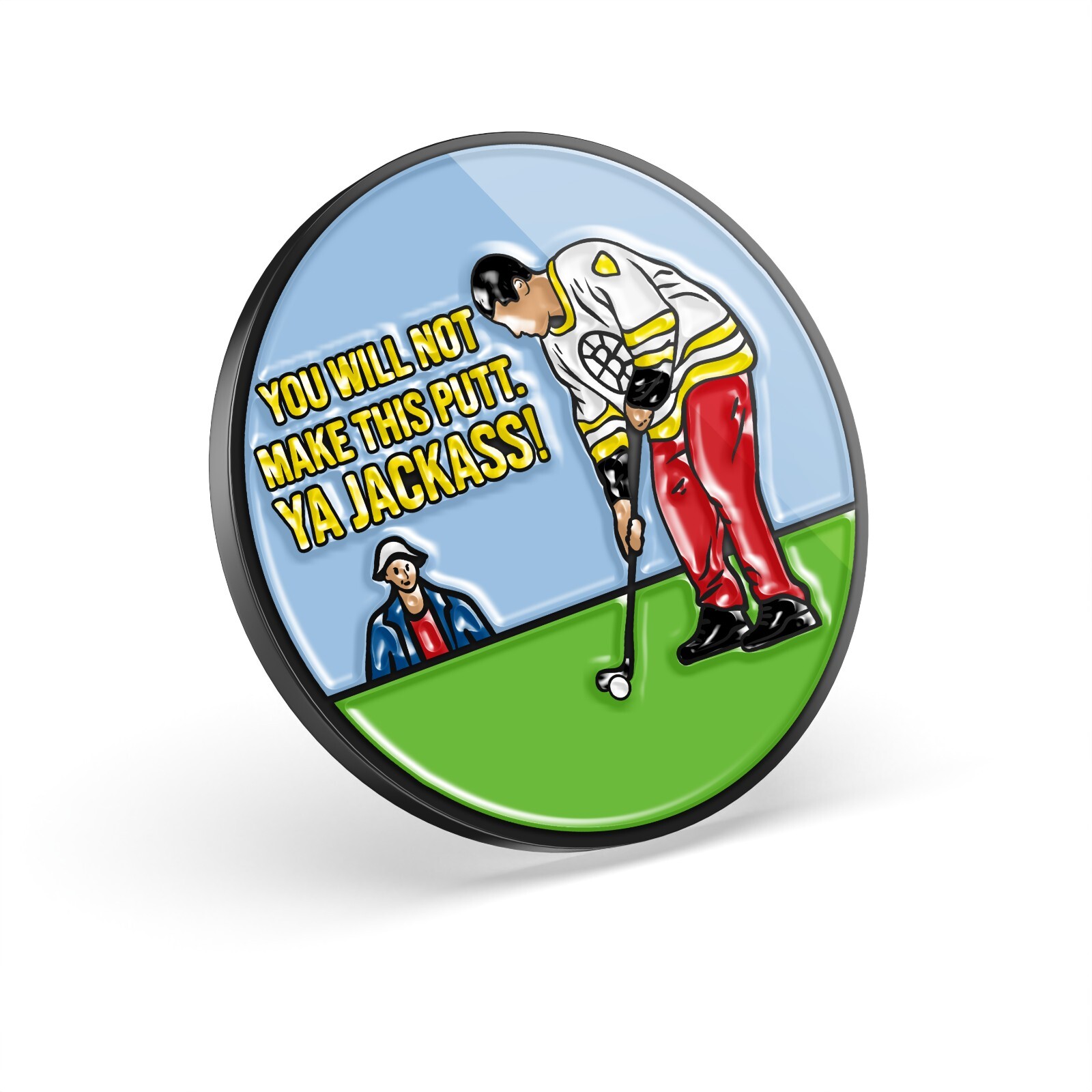 Funny Golf Ball Marker with Magnetic Hat Clip, Ya Jackass, Gilmore Golf gift | eBay