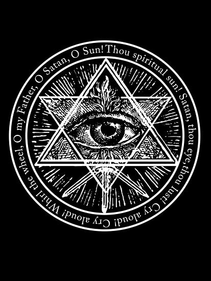 PAGAN DEVIL SATAN EYE OCCULT pendant Sterling 925 plated Silver 20 ...