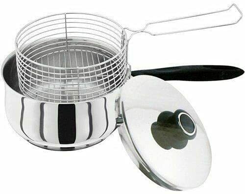 Polished Deep Chip Pan Frying Sauce Pan | eBay UK