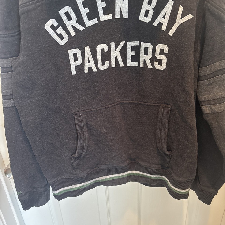 Mitchell & Ness NFL Throwback Green Bay zip Hoodie Sweat Shirt Heavy ...