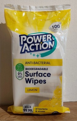 New 3X POWER ACTION LEMON ANTI-BACTERIAL SURFACE WIPES (Total 300 Wipes ...