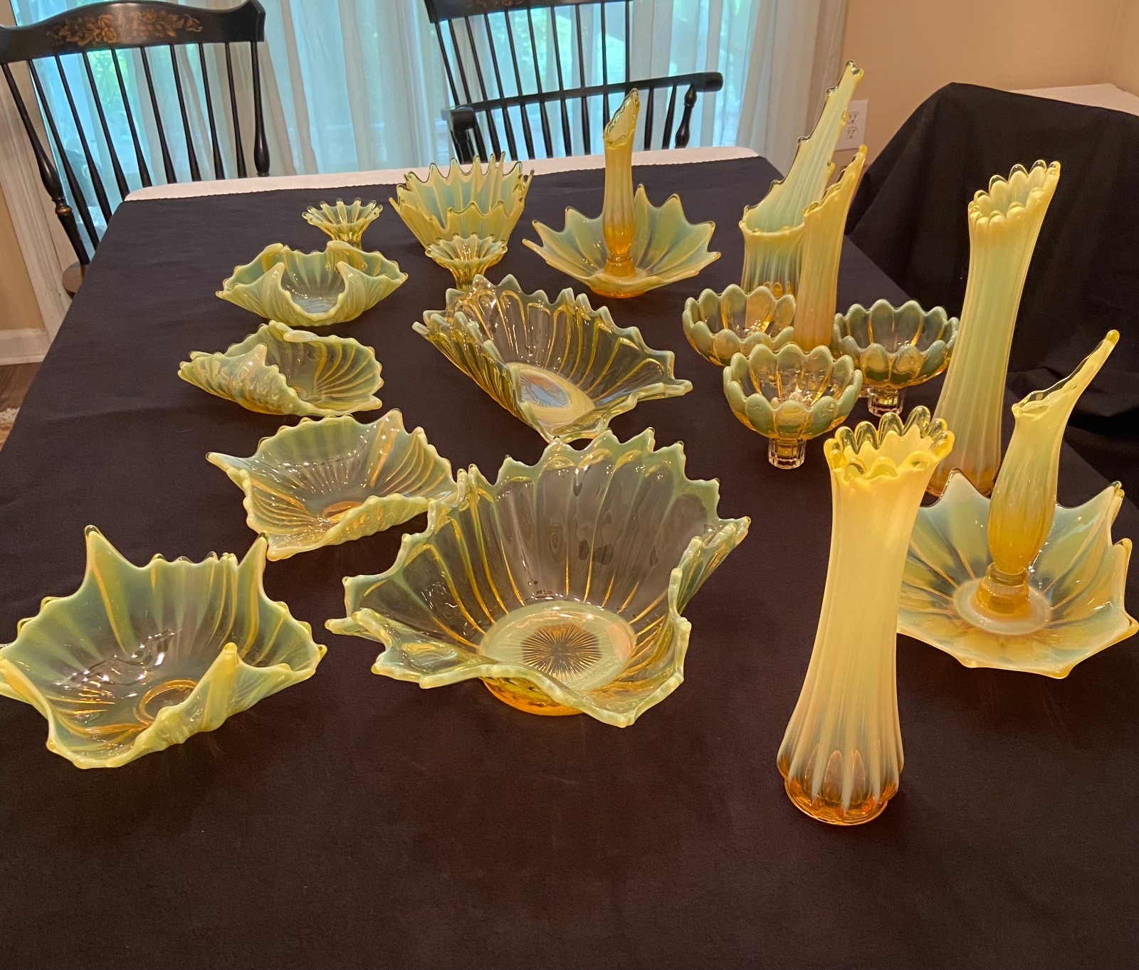 rare antique vintage vaseline uranium glass variety | eBay