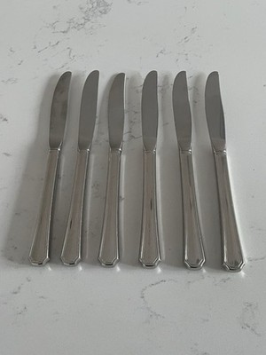 *RARE* 6 x Oneida Balmoral 21cm Dessert Knives Table Cutlery Stainless ...