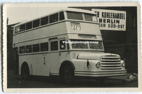 D7924 Foto 50er Jahre Berlin Müggelheim DDR Bus Omnibus VEB IFA ? | eBay