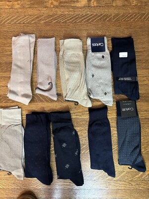 New 10 Pair MENS ASSORTED DRESS SOCKS CARLOTTI SIZE 6-12 LOT AV | eBay