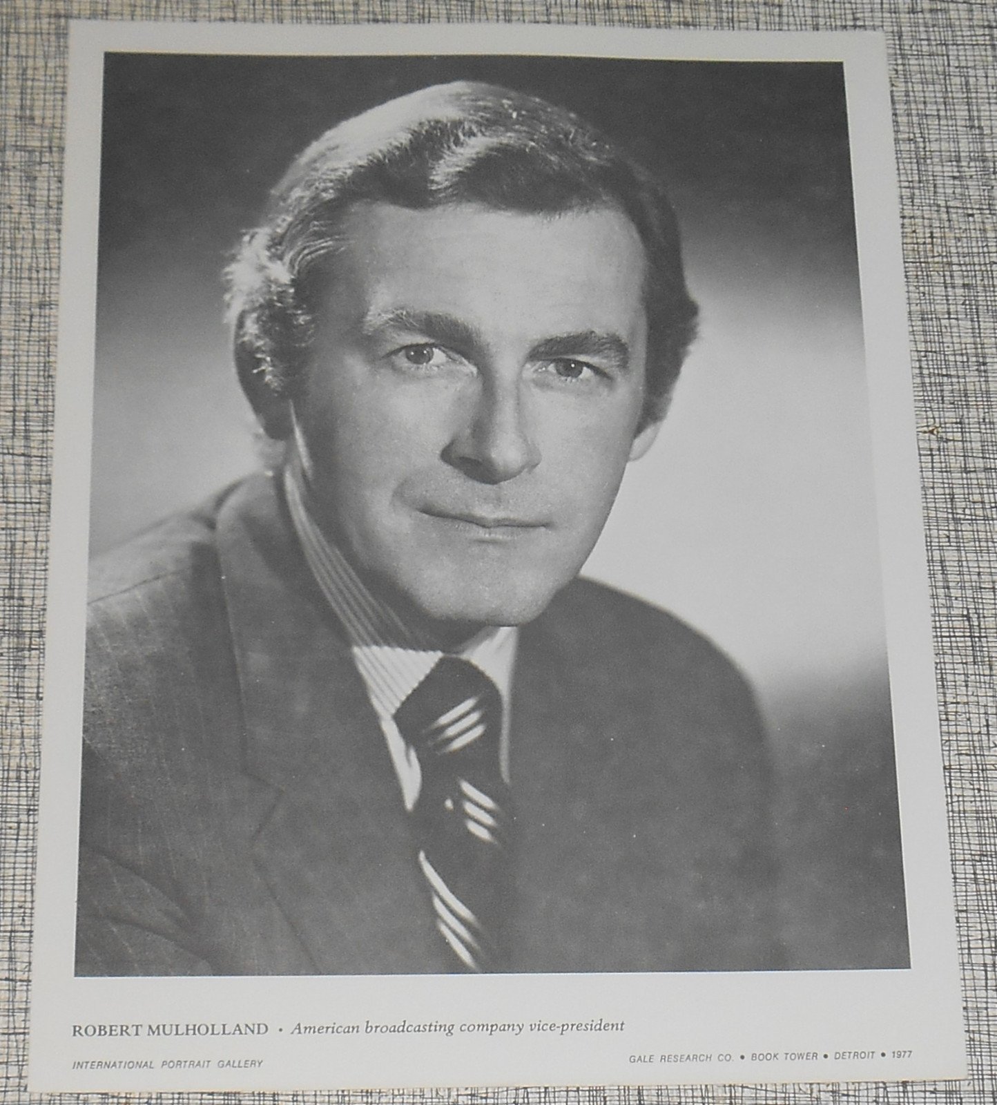 Robert Mulholland - Broadcasting 1977 International Portrait Gallery ...