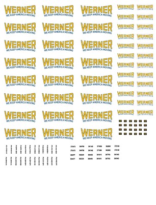 HO Scale Truck / Trailer Decals. " Werner " | eBay