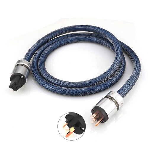 Silver Plated Wire AU/US/EU Pure Copper Plug with C19 IEC Adapter Power ...