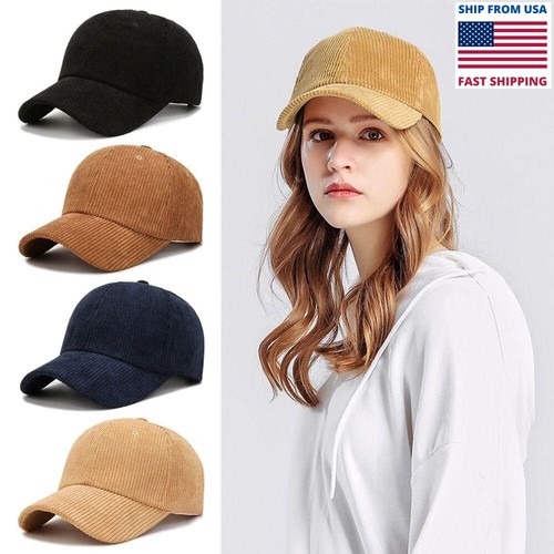Corduroy Baseball Cap Neutral Classic Retro Solid Color Fashion Trucker ...